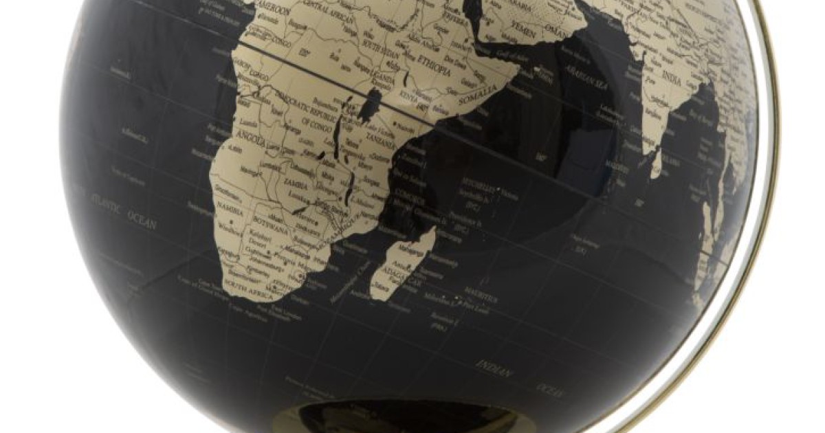 GLOBE DU MONDE EN OR